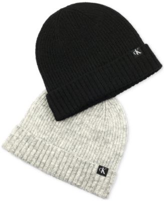 Calvin Klein Men's Luxe Ribbed Cuff Hat - Macy's