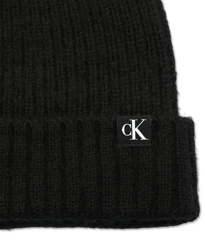 Calvin Klein Men's Luxe Ribbed Cuff Hat - Macy's