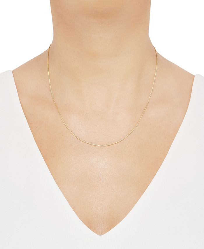 Italian Gold Wheat Link 18" Chain Necklace in 14k Gold - Macy's