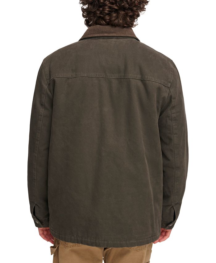Levi's Men's Plaid-Lined Canvas Chore Jacket - Macy's