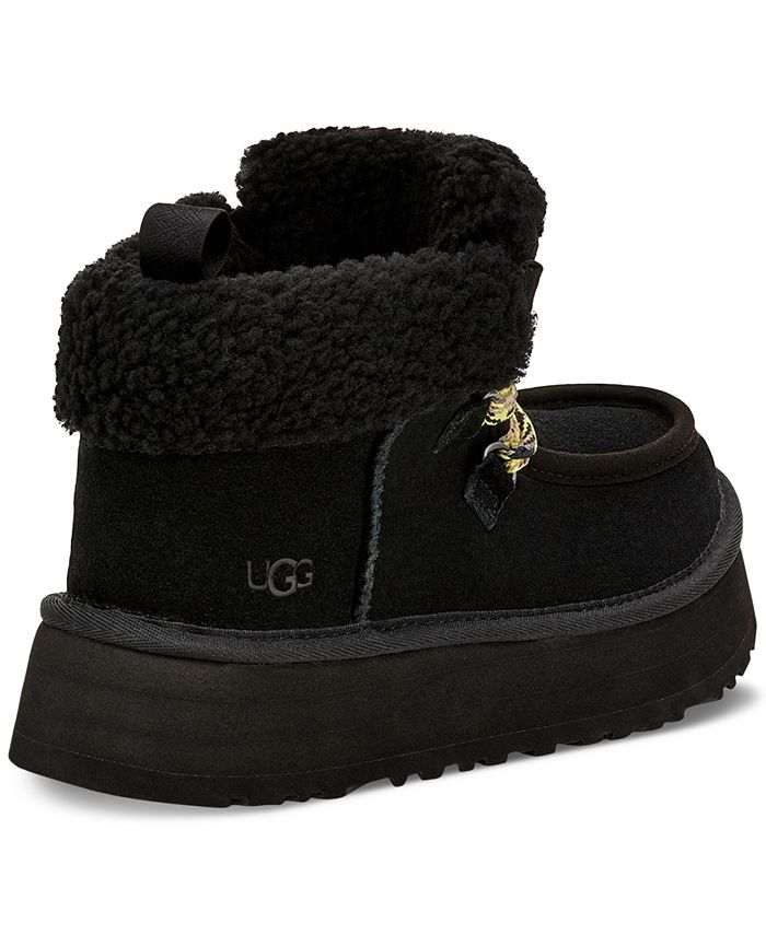 UGG® Women's Funkarra Cabin Cuffed Lace-Up Cold-Weather Booties - Macy's