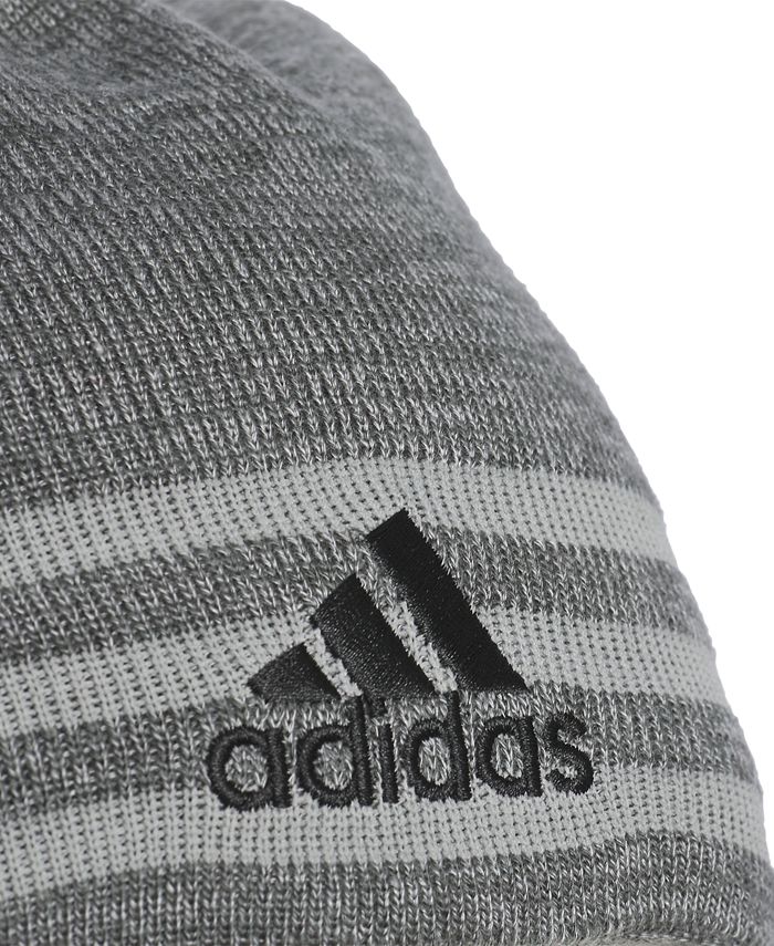 adidas Men's Eclipse Reversible 3 Three-Stripe Beanie - Macy's