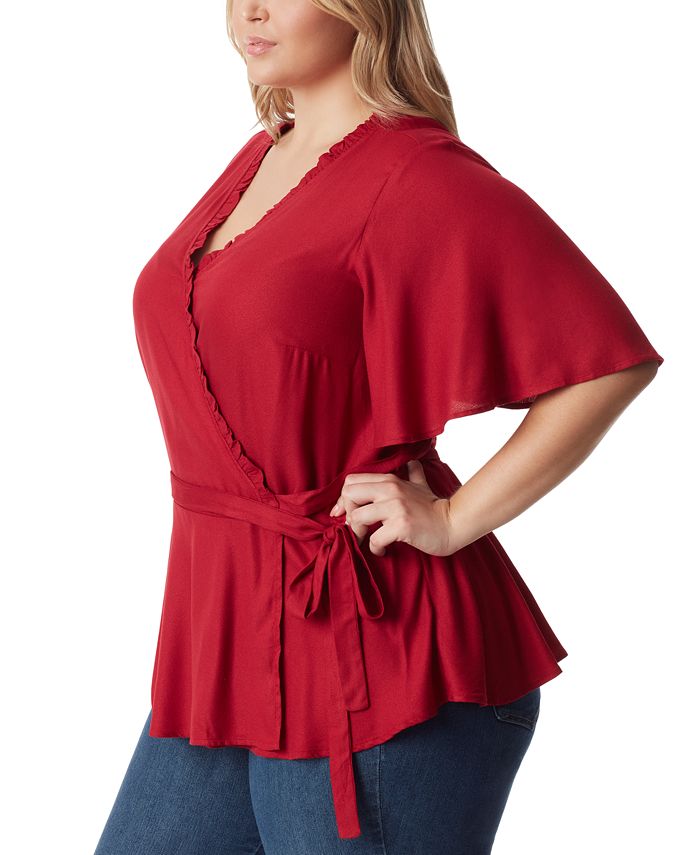 Jessica Simpson Plus Size Misha Wrap Top - Macy's