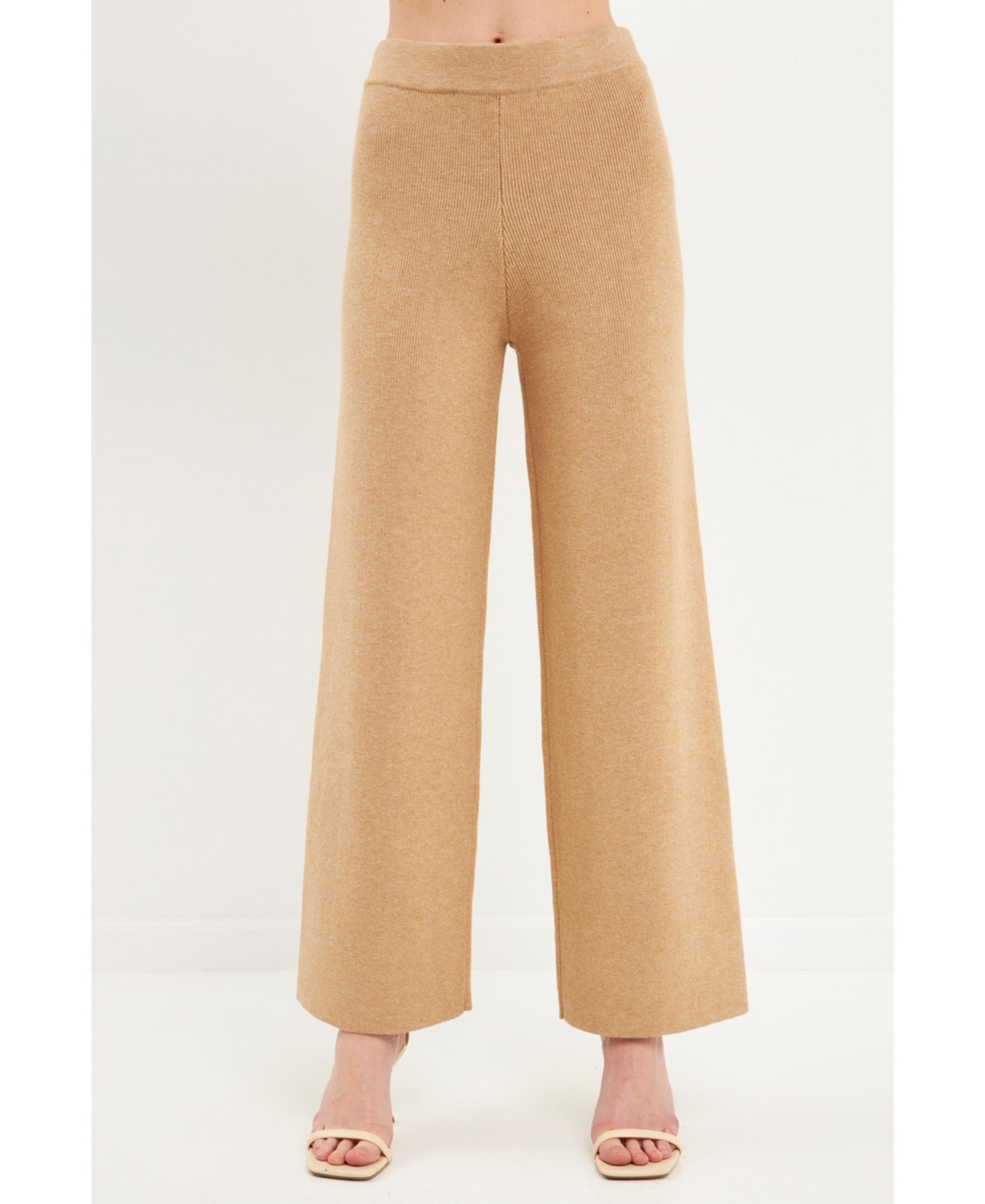 Click here for English Factory Womens Knit Wide Pants - Camel prices