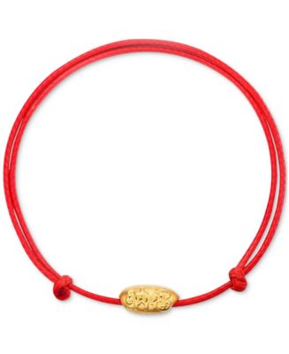 Chow Tai Fook Lucky Symbol Double Strand Imitation Leather Slider ...