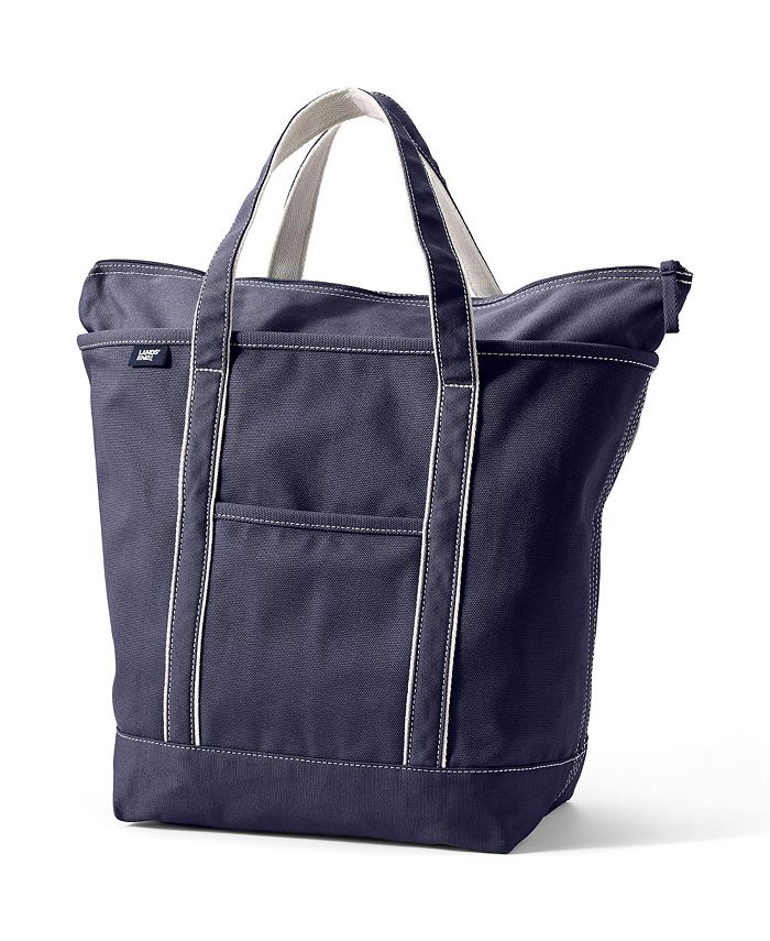 Lands' End School Uniform Large Solid Color 5 Pocket Zip Top Canvas ...