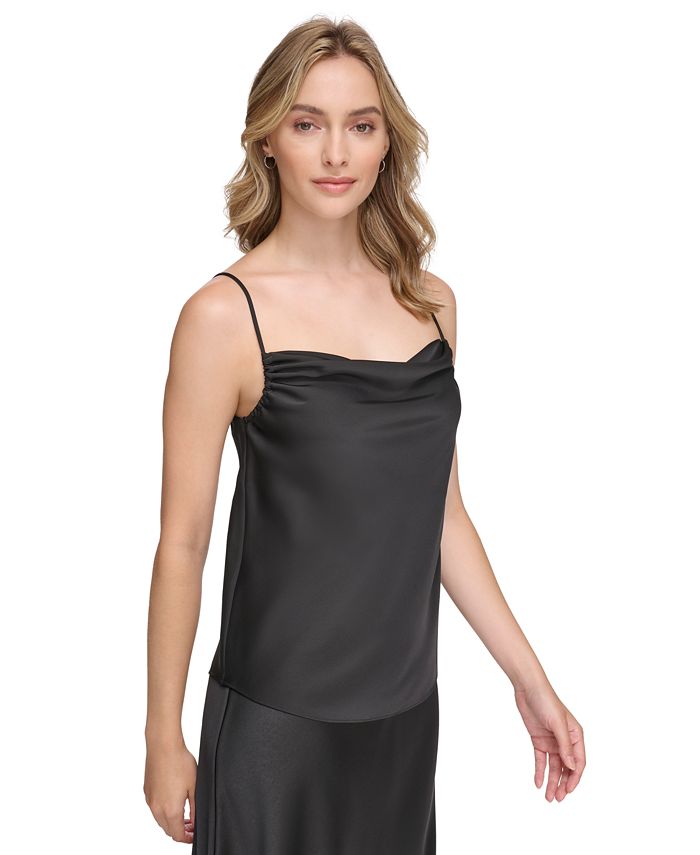 Calvin Klein Women's X-Fit Cowl-Neck Camisole - Macy's