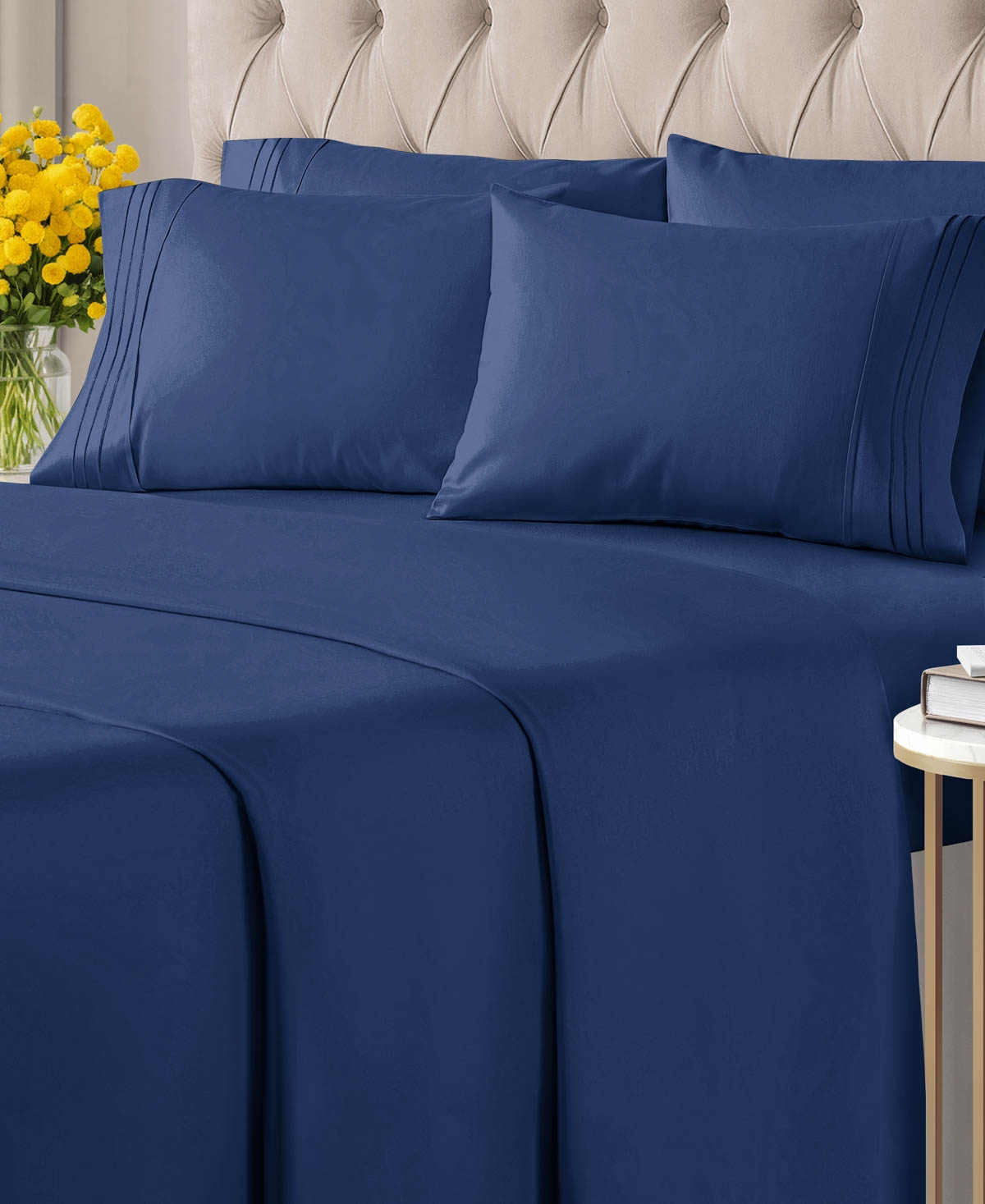 Click here for 6 Piece Microfiber Solid Sheet Set - California Ki... prices