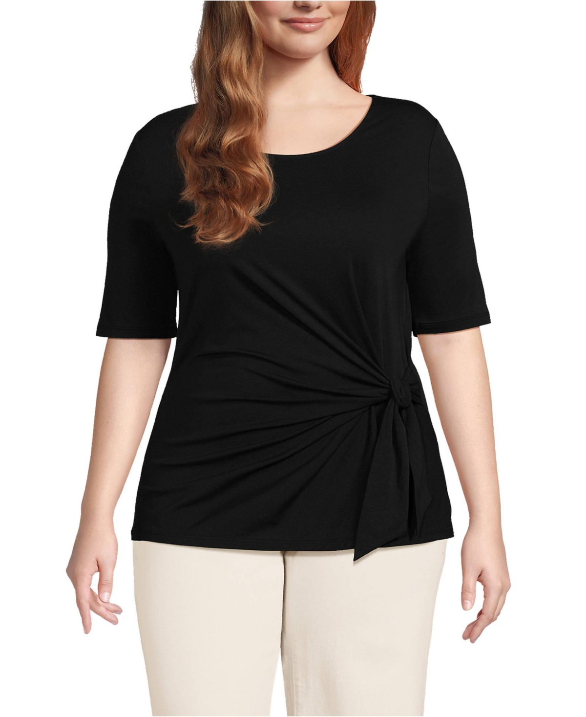 Click here for Lands End Womens Plus Size Lightweight Jersey Tie... prices