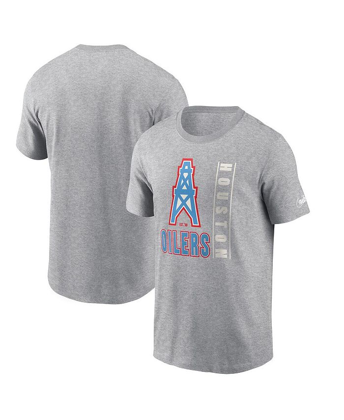 Nike Men's Heather Charcoal Houston Oilers Lockup Essential T-shirt ...
