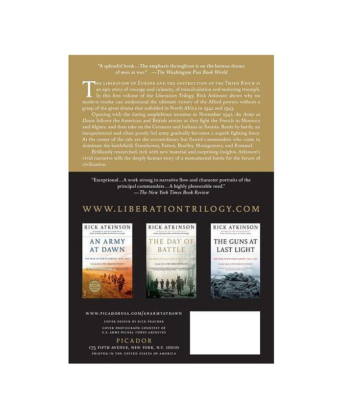 Barnes & Noble An Army at Dawn- The War in North Africa, 1942-1943 ...