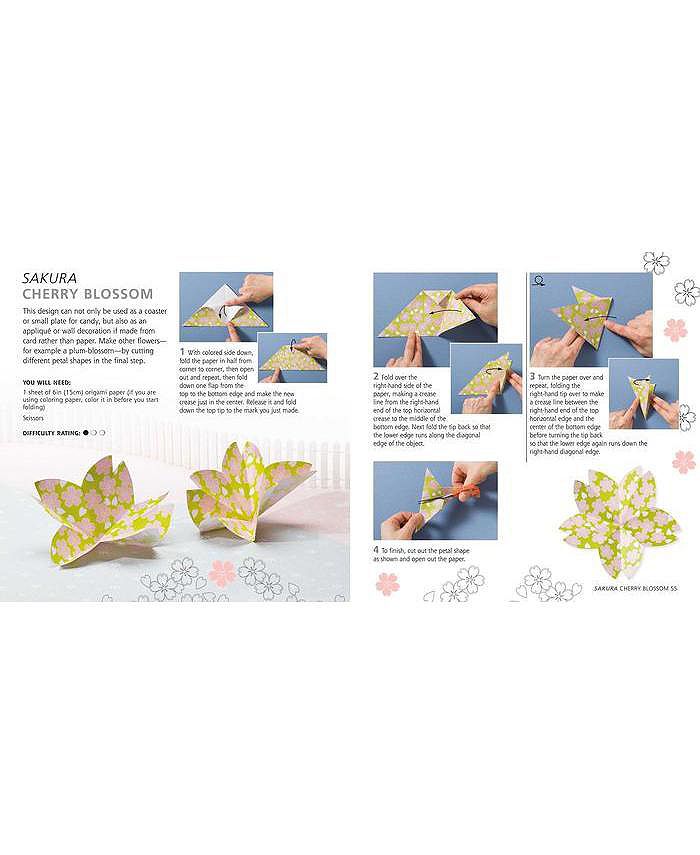 Barnes & Noble Mindful Japanese Origami- Paper Block Plus 64-Page Book ...