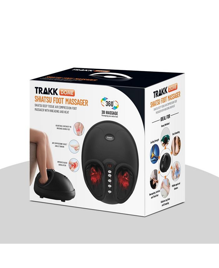 TRAKK Dome Shiatsu Air Compression Vibrating Foot Massager with Heat - Macy's
