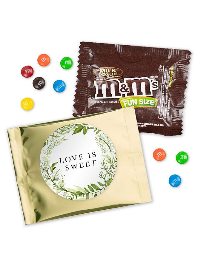 Just Candy 12 Pcs Botanical Wedding Candy M&M's Party Favor Packs ...