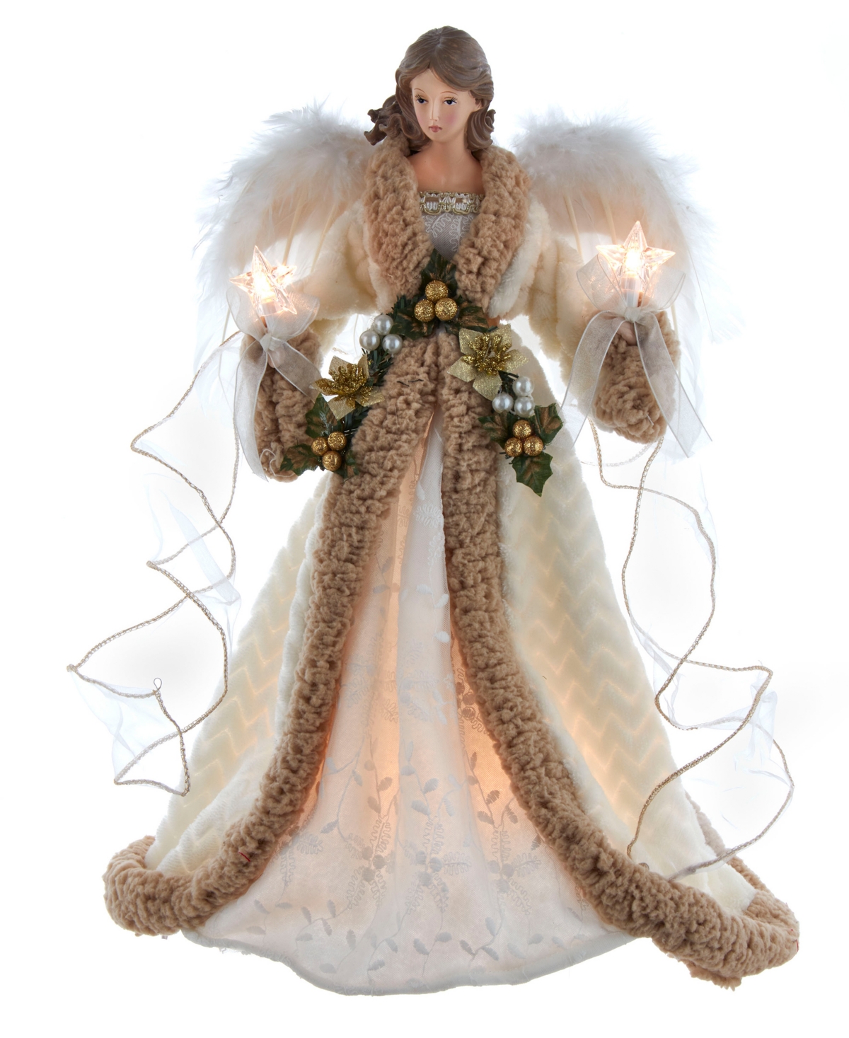 Click here for Kurt Adler 10-Light 16 Rustic Natural Angel Treeto... prices
