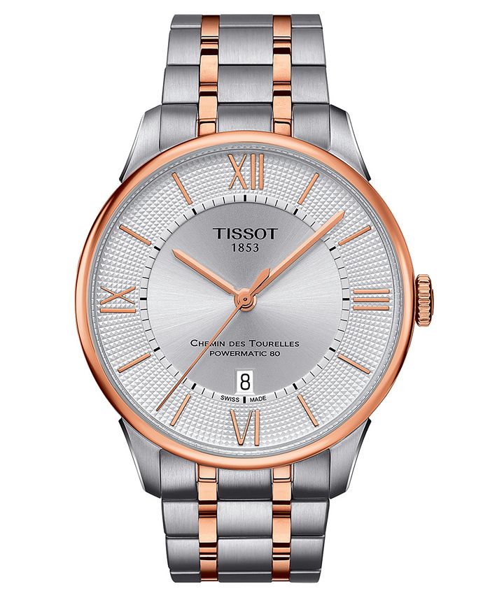 Tissot Men's Swiss Automatic Chemin des Tourelles Powermatic 80 Two ...