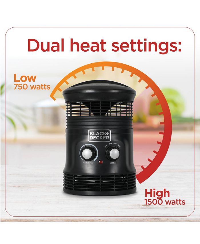 BLACK+DECKER Black and Decker Electric Heater, 360° Surround Portable ...
