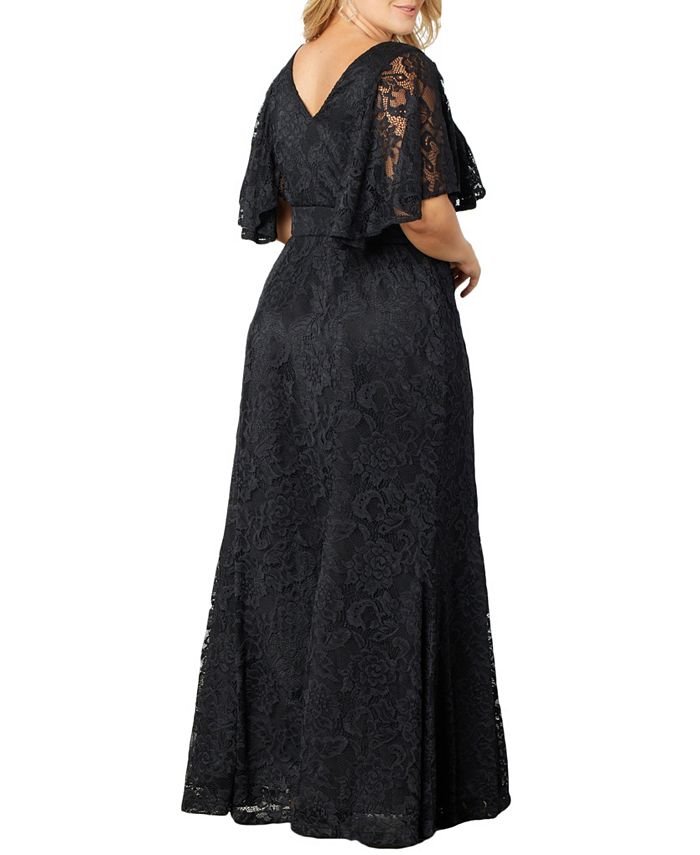 Kiyonna Plus Size Duchess Lace Evening Gown - Macy's