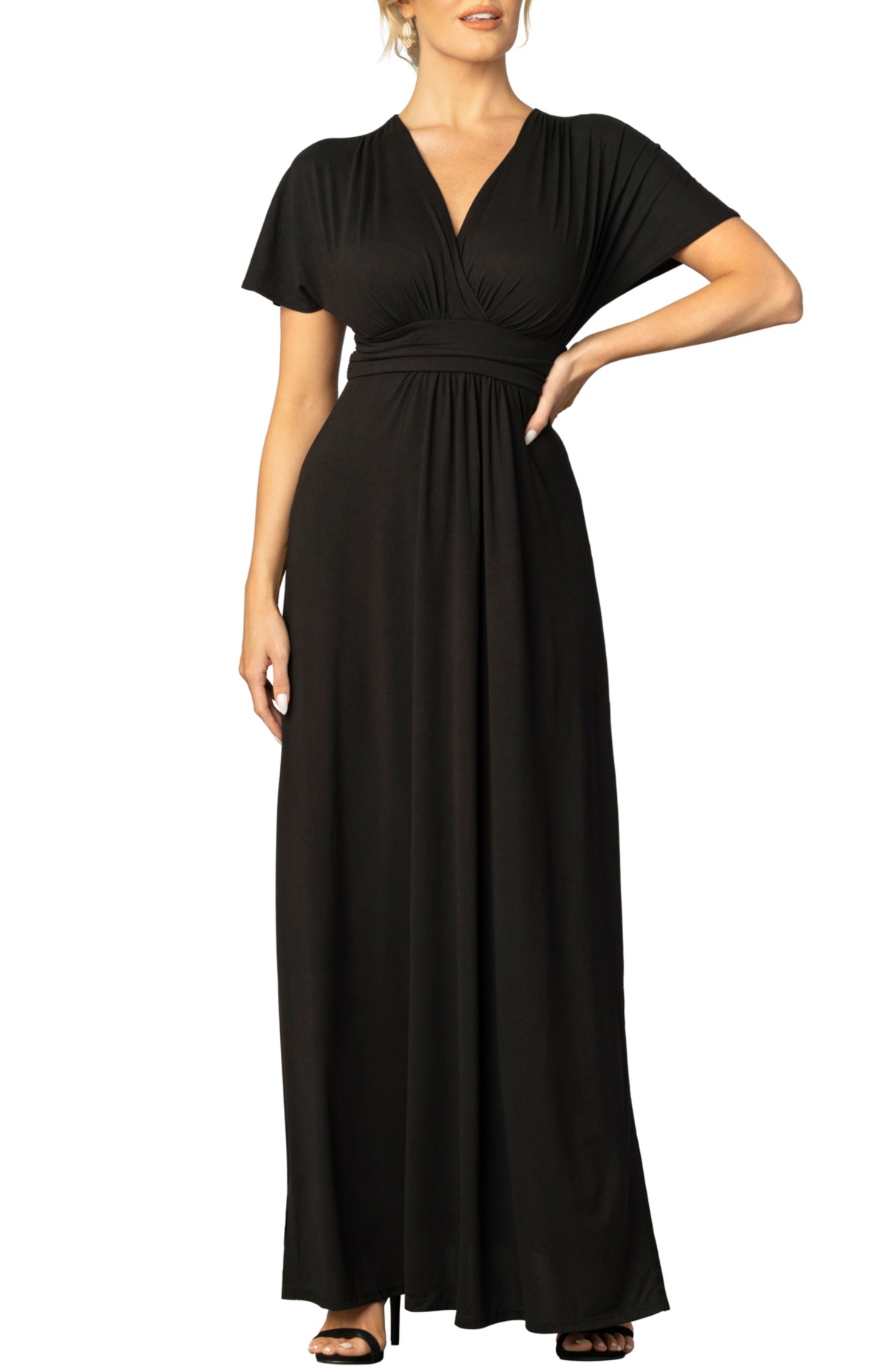 Click here for Kiyonna Womens Vienna Kimono Sleeve Long Maxi Dres... prices