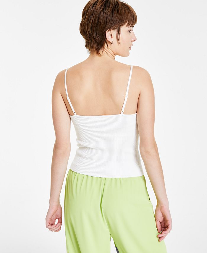 Bar III Women's Rib-Knit Ottoman Tank Top, Created for Macy's - Macy's