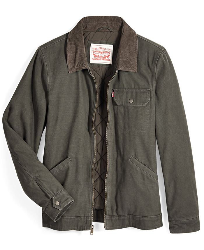 Levi's Levi’s® Men's Cotton Canvas Zip-Front Utility Jacket - Macy's