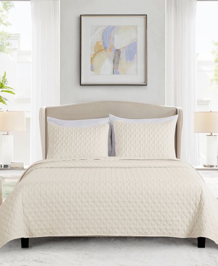 Videri Home Diamond Stitched Quilt Sets - Macy's