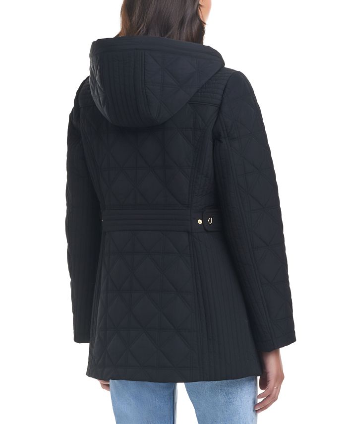 Jones New York Women's Hooded Quilted Coat - Macy's