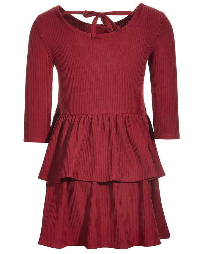 Epic Threads Toddler & Little Girls Ribbed-Knit Tiered Ruffle Dress ...