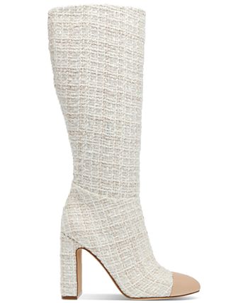 Steve Madden Women's Ally Cap-Toe Knee High Block-Heel Dress Boots - Macy's