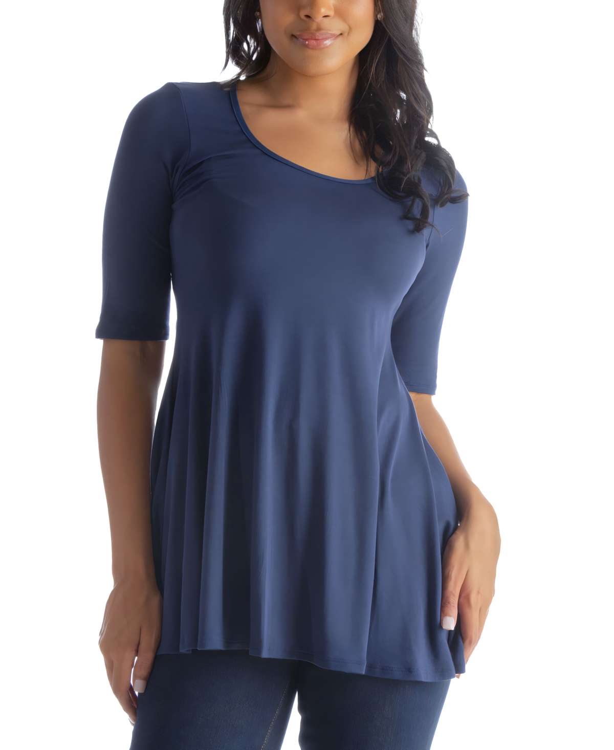 Click here for 24seven Comfort Apparel Womens Elbow Sleeve Swing... prices