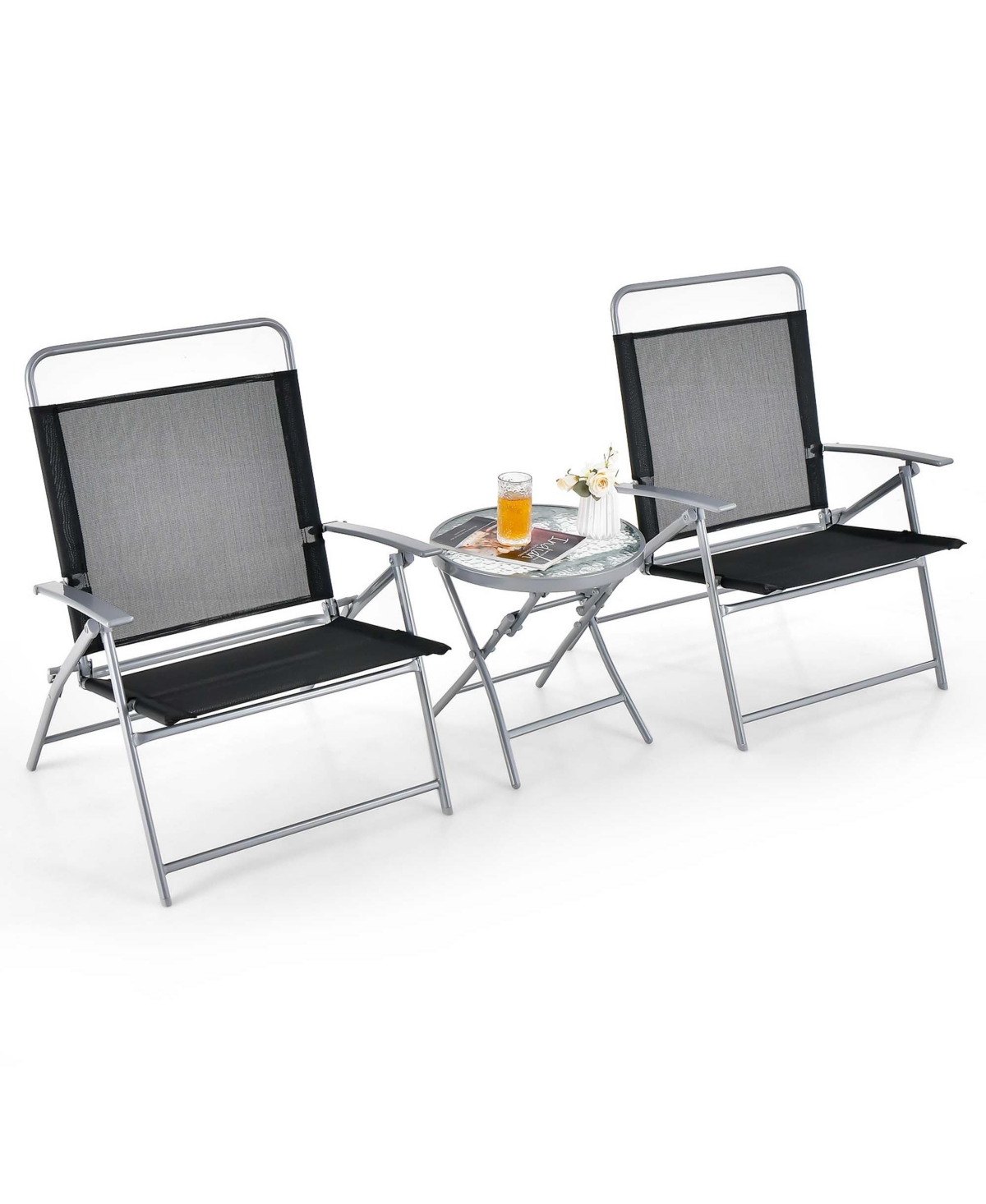 Click here for 3pcs Patio Folding Table Chair Set Extra-Large Sea... prices