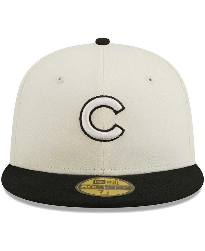 New Era Men's Stone, Black Chicago Cubs Chrome 59FIFTY Fitted Hat - Macy's