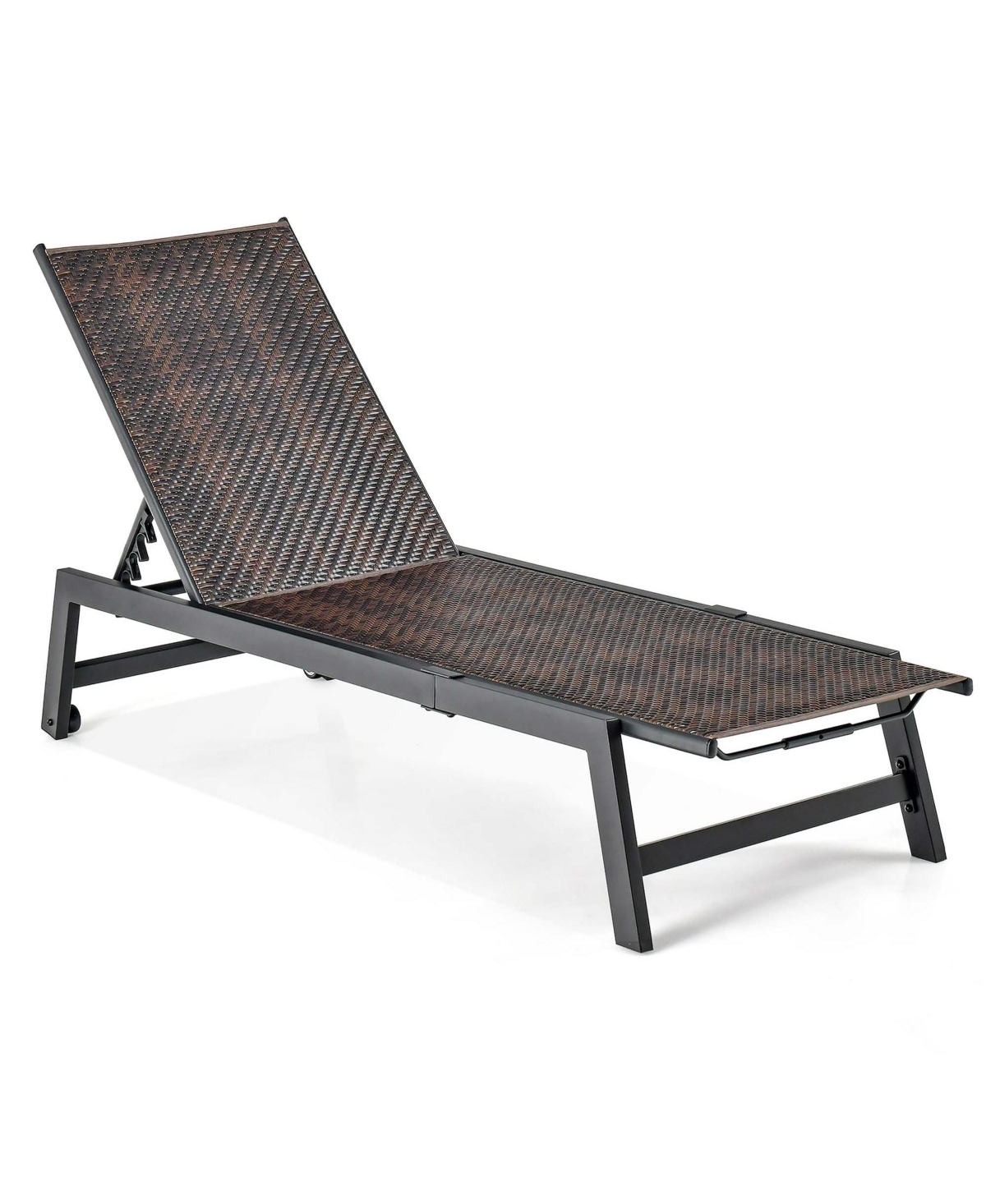 Click here for Costway 1PC Patio Galvanized Steel Chaise Lounge w... prices
