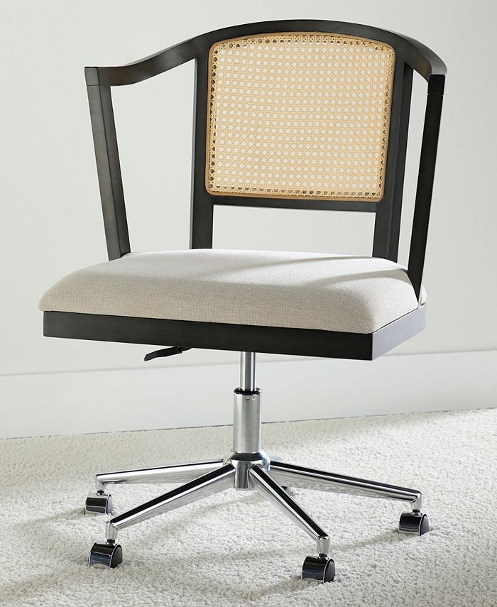 Abbyson Living Archer 34.8" Polyester Two-Toned Cane Office Chair - Macy's