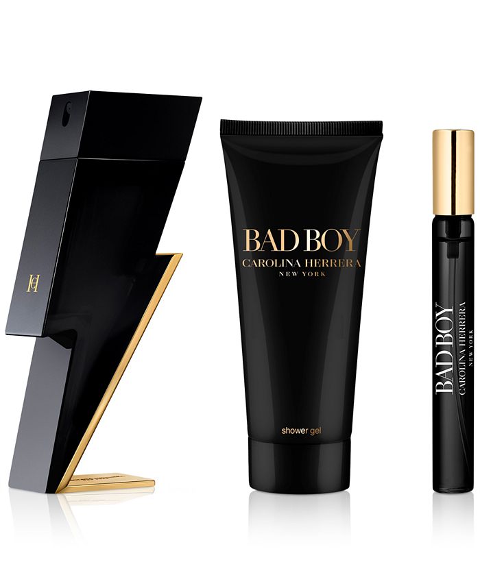 Carolina Herrera Men's 3-Pc. Bad Boy Eau de Toilette Gift Set - Macy's