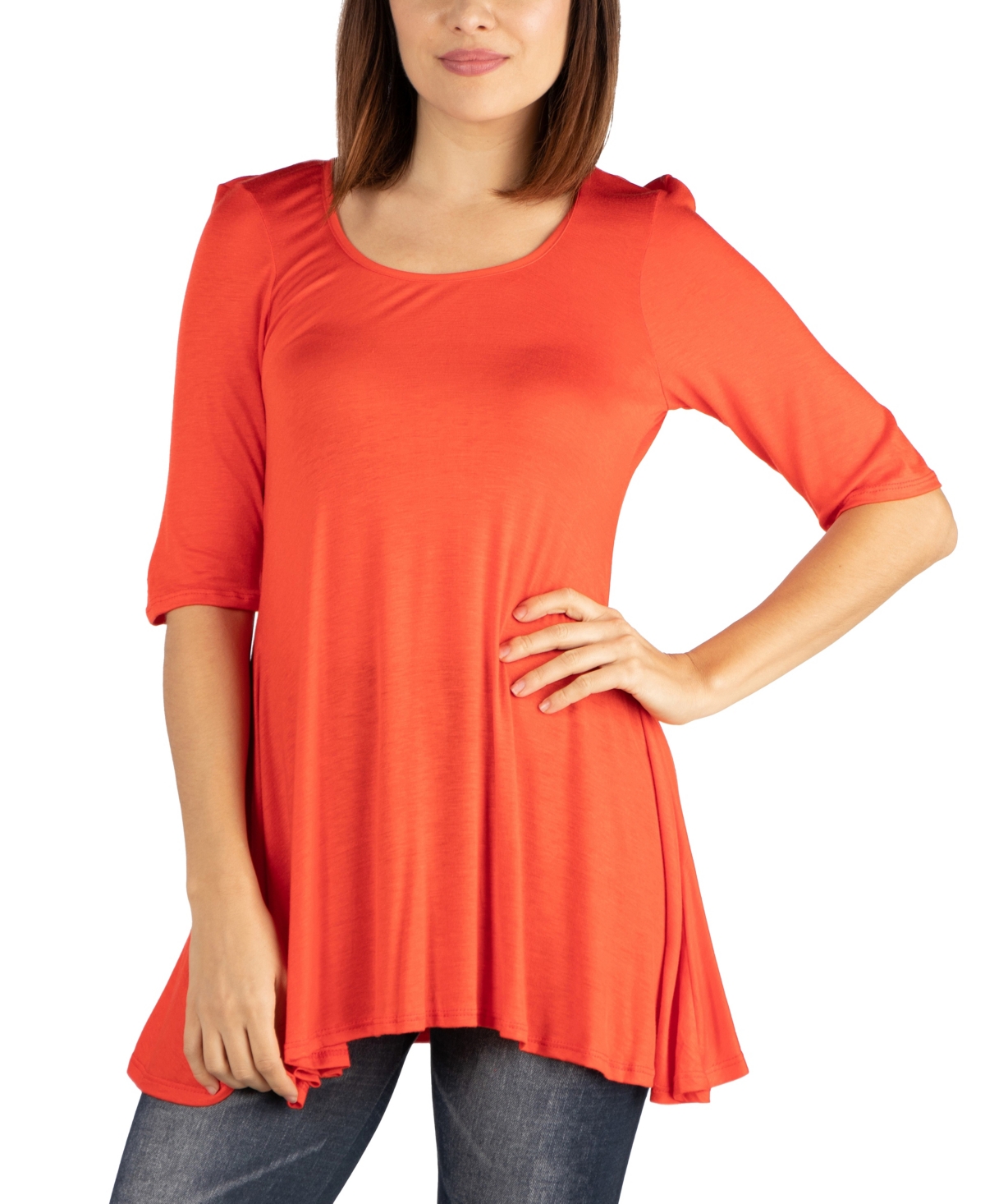 Click here for 24seven Comfort Apparel Womens Elbow Sleeve Swing... prices