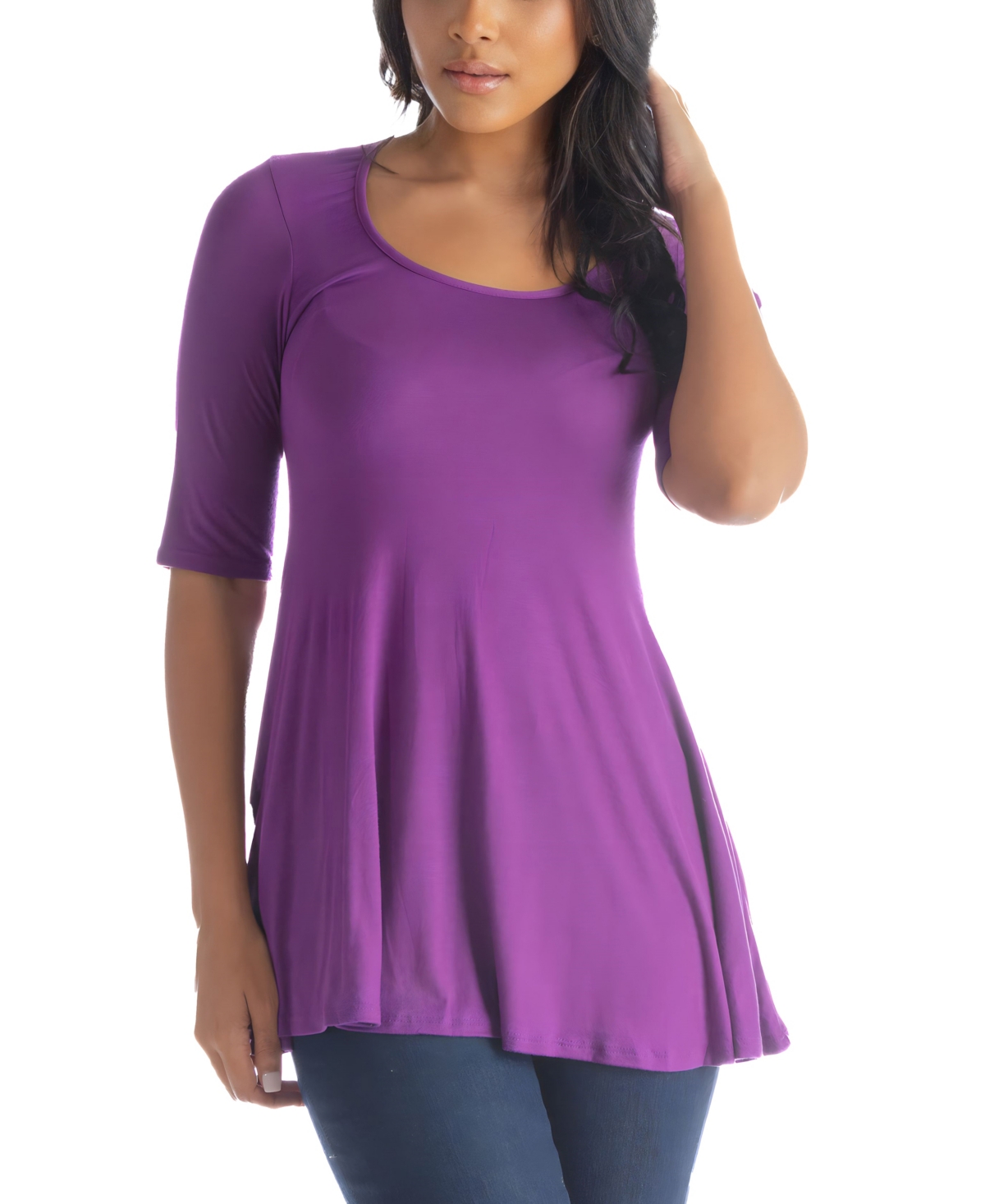 Click here for 24seven Comfort Apparel Womens Elbow Sleeve Swing... prices