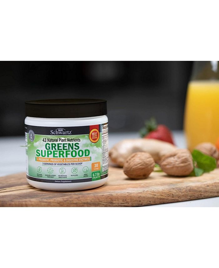 BioSchwartz Super Greens Superfood Powder - Greens Powder with ...