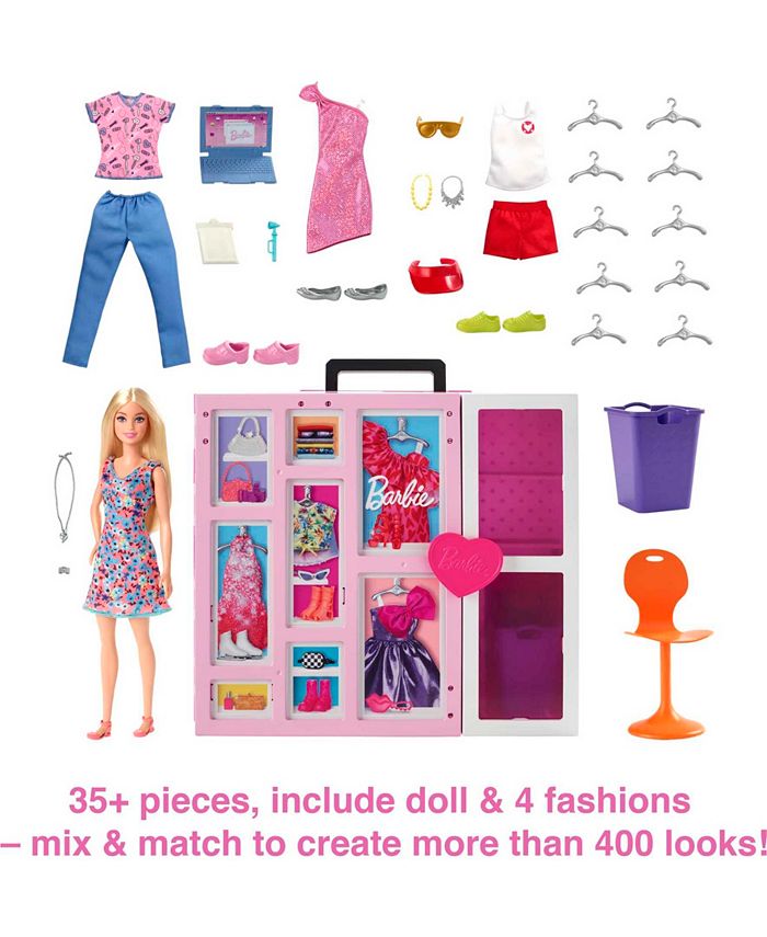 Barbie Dream Closet Doll and Playset - Macy's