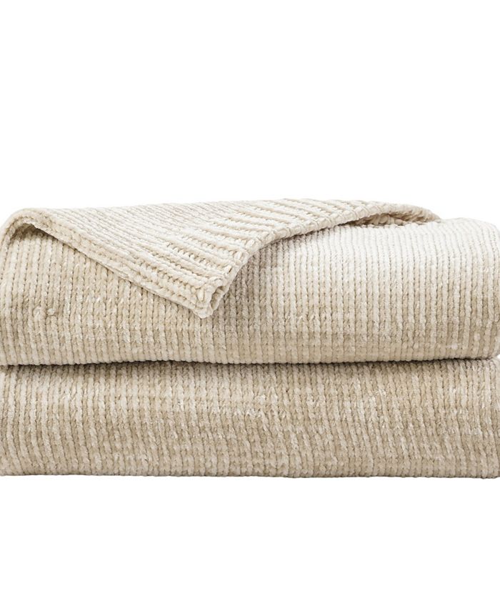 Battilo Lifestyle Solid Woven Micro Chenille Throw, 51" x 67" - Macy's