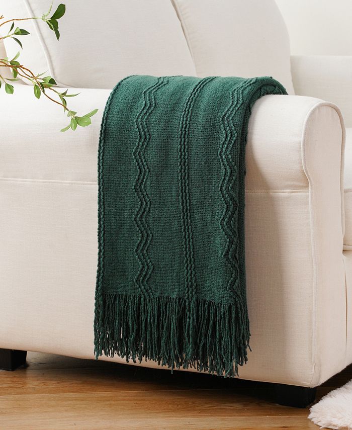 Battilo Texture Triple Zig-Zag Lightweight Throw, 50" x 60" - Macy's