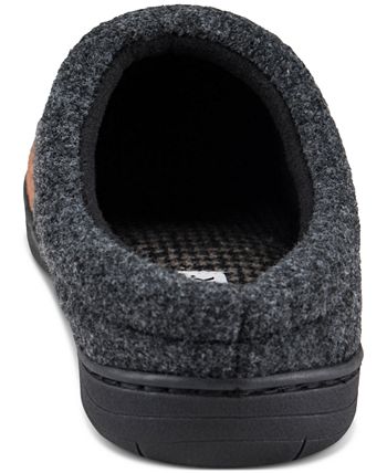 Haggar Men's Faux-Suede Rolled-Collar Clog Slippers - Macy's
