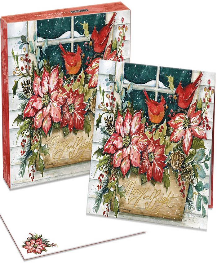 Lang Merry and Bright Boxed Cards, Set of 18 - Macy's