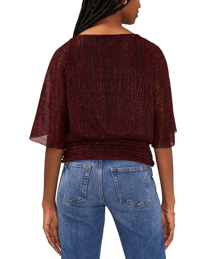 Sam & Jess Women's Smocked-Waist Top - Macy's