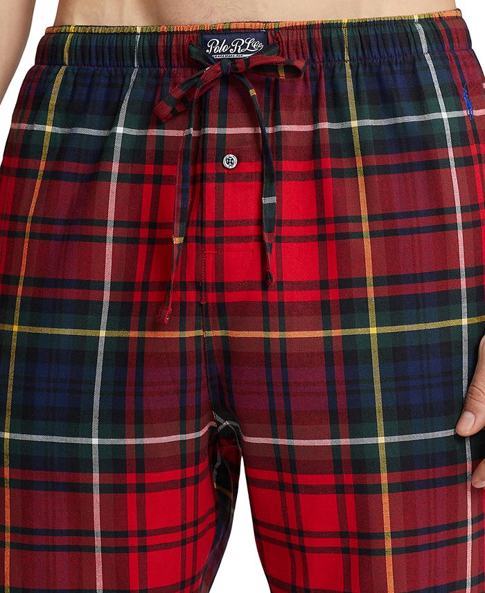 Polo Ralph Lauren Men's Plaid Flannel Pajamas Set - Macy's