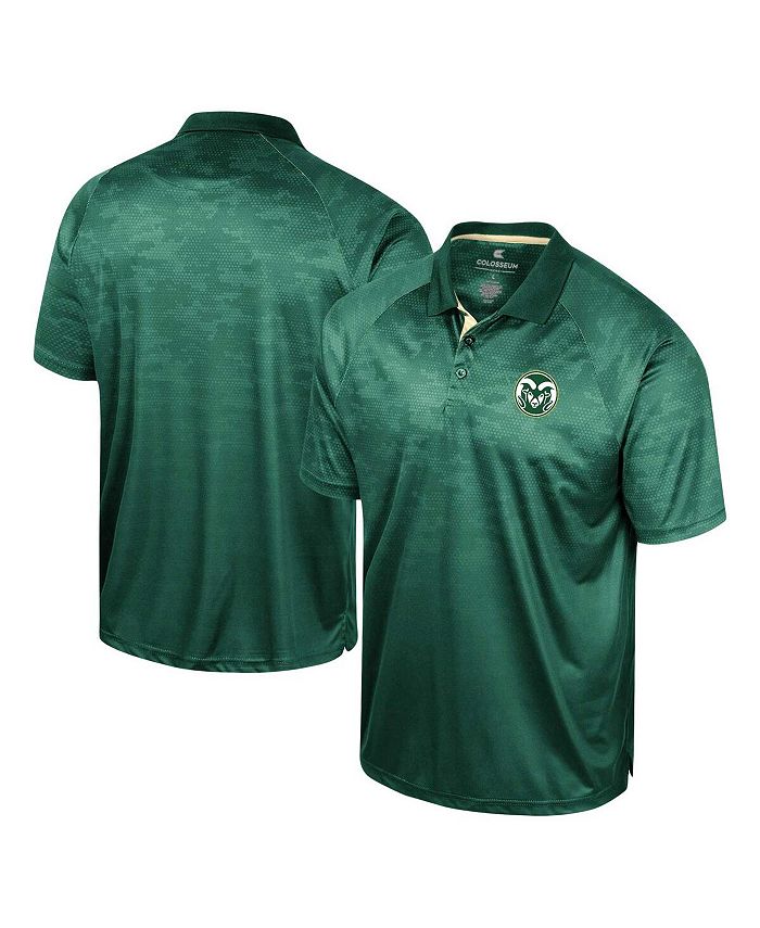 Colosseum Men's Green Colorado State Rams Honeycomb Raglan Polo Shirt ...