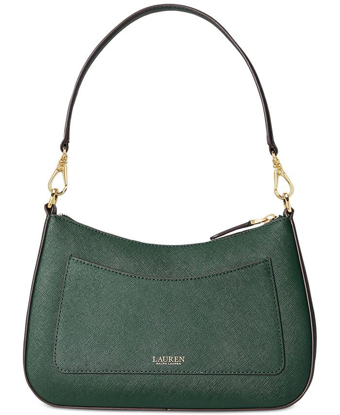 Lauren Ralph Lauren Women's Crosshatch Leather Medium Danni Shoulder Bag - Macy's