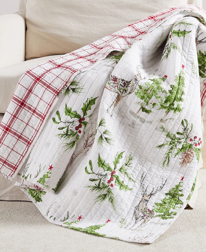 Levtex Sleigh Bells Quilted Throw, 50" x 60" - Macy's