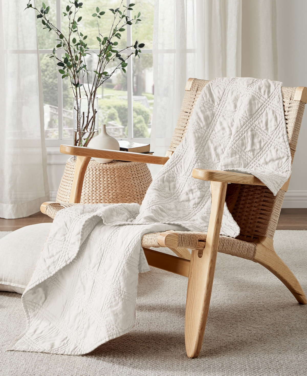 Click here for Levtex Washed Linen Reversible Quilted Throw  50 x... prices