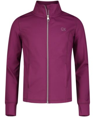 Calvin Klein Performance Big Girls Zip-Up Track Jacket - Macy's